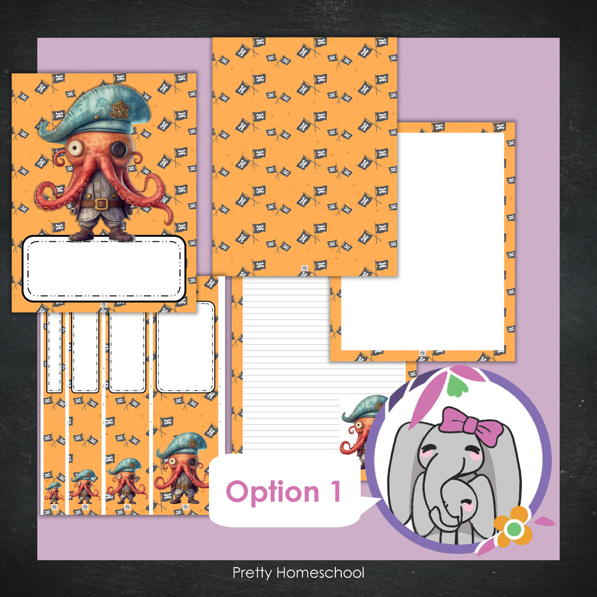 Printable and Editable Binder Covers and Spines - Pirates – Pretty ...