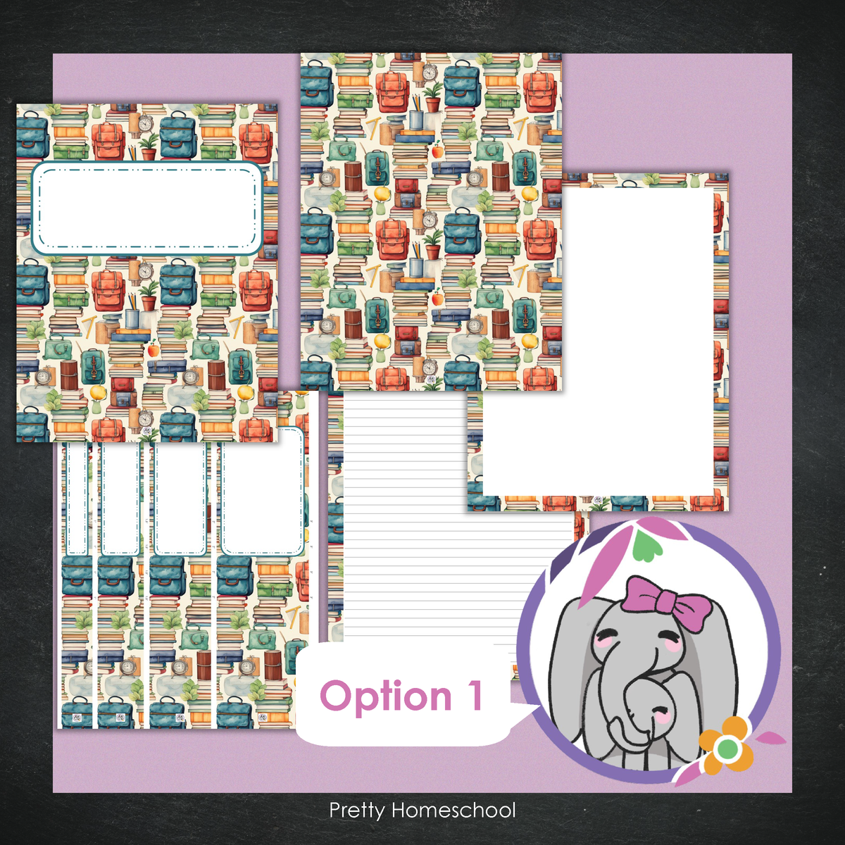 Printable and Editable Binder Covers and Spines - Vintage School ...
