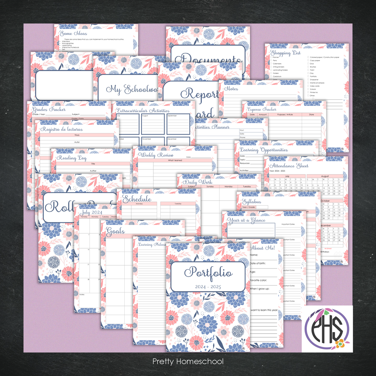 Printable Homeschool Portfolio | End-of-the-Year Homeschool Binder | B ...