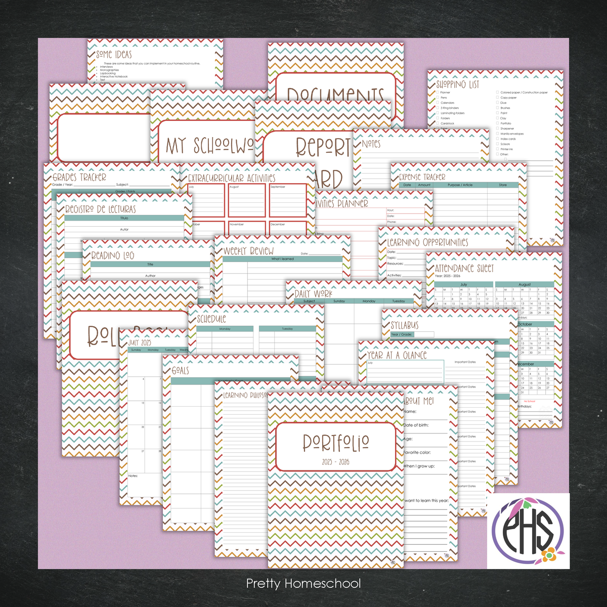 Printable Homeschool Portfolio 2025–2026 | End-of-Year Homeschool Bind ...
