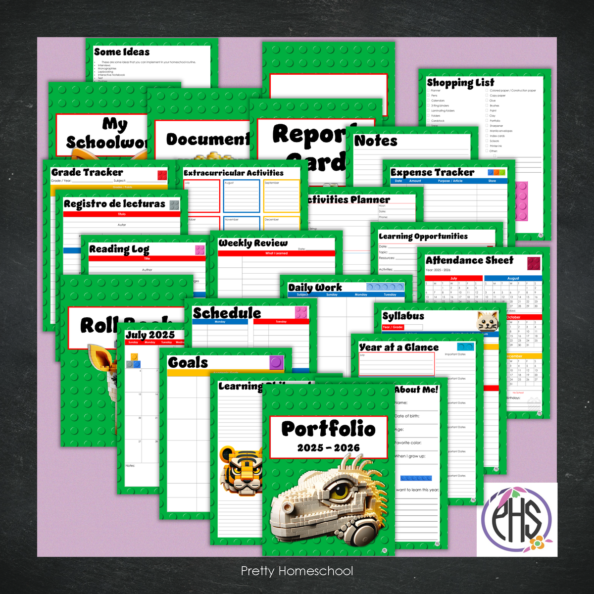 Printable Homeschool Portfolio 2025–2026 | End-of-Year Homeschool Bind ...