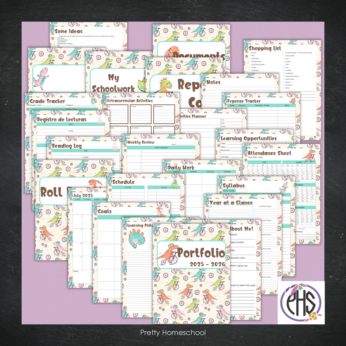 Printable Homeschool Portfolio 2025–2026 | End-of-Year Homeschool Bind ...