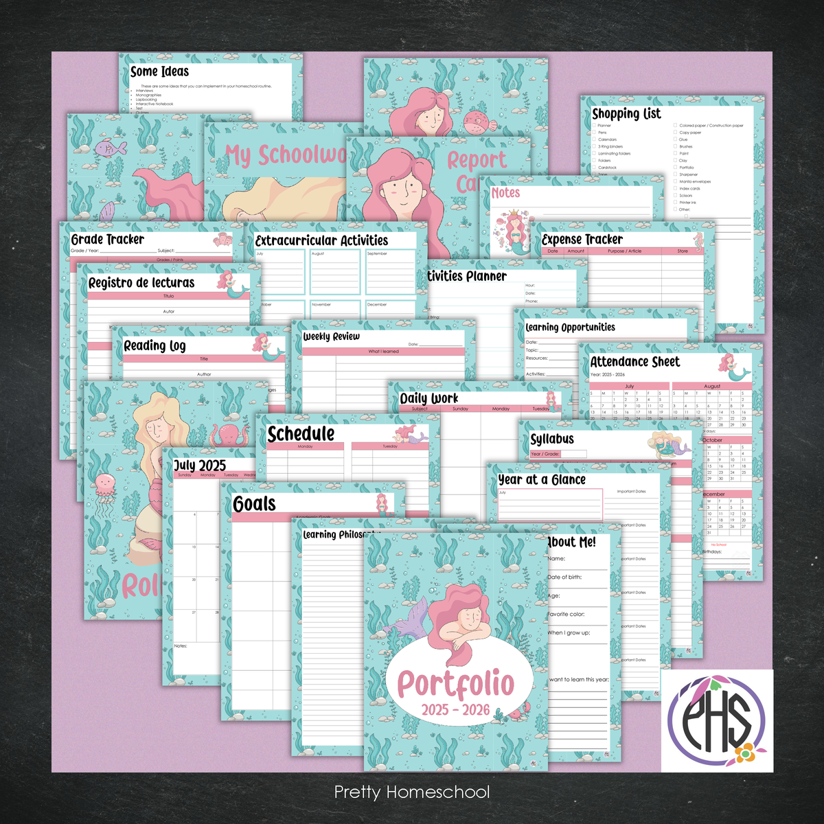 Printable Homeschool Portfolio 2025–2026 | End-of-Year Homeschool Bind ...