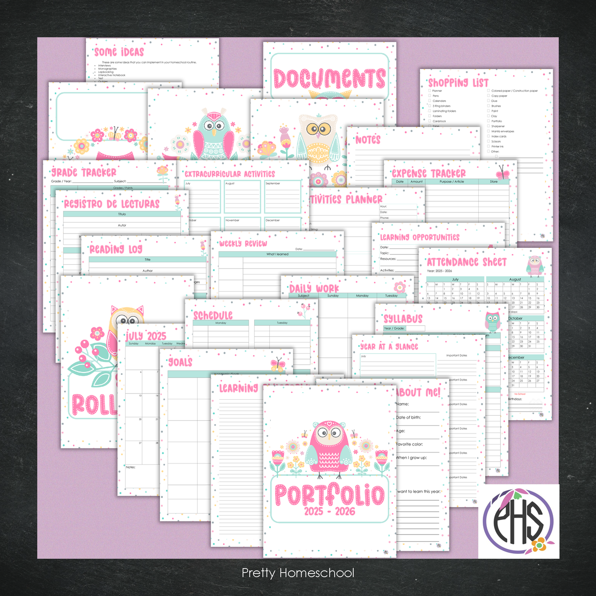 Printable Homeschool Portfolio 2025–2026 | End-of-Year Homeschool Bind ...