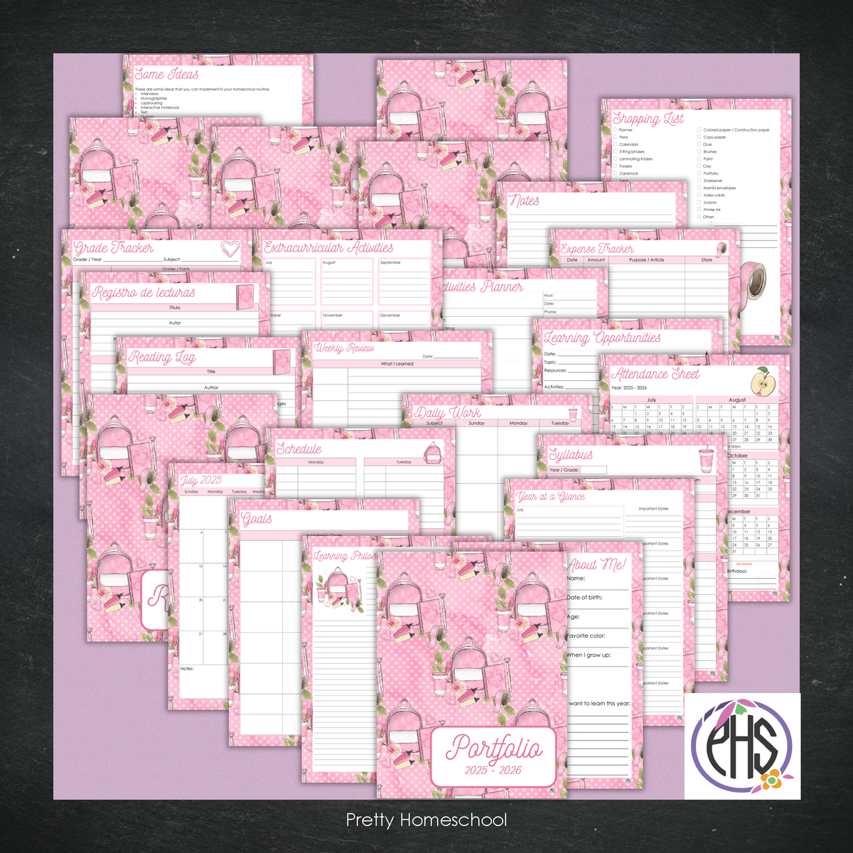 Printable Homeschool Portfolio 2025–2026 | End-of-Year Homeschool Bind ...