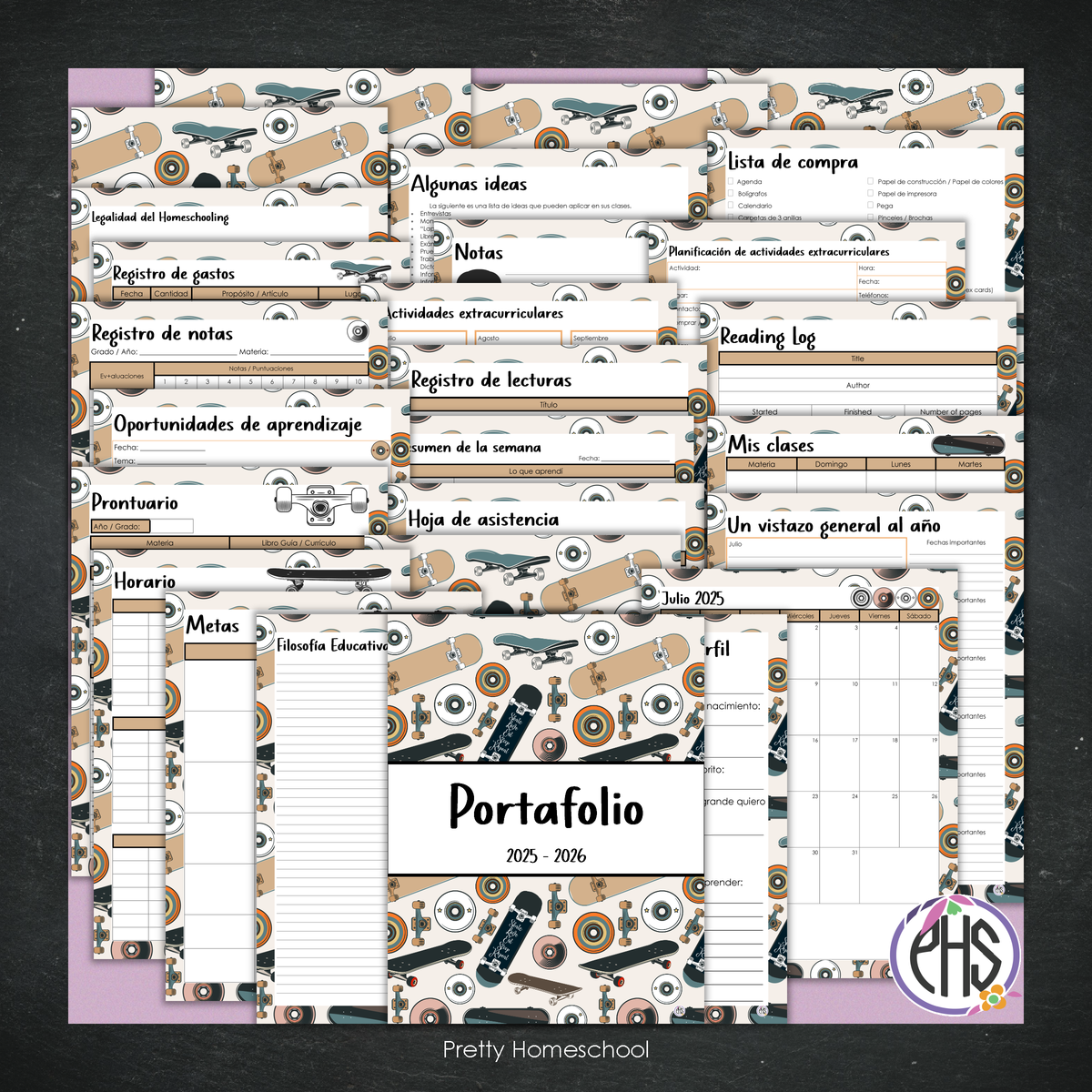 Portafolio Homeschooler 2025 – 2026 - Patinetas - Impreso – Pretty ...