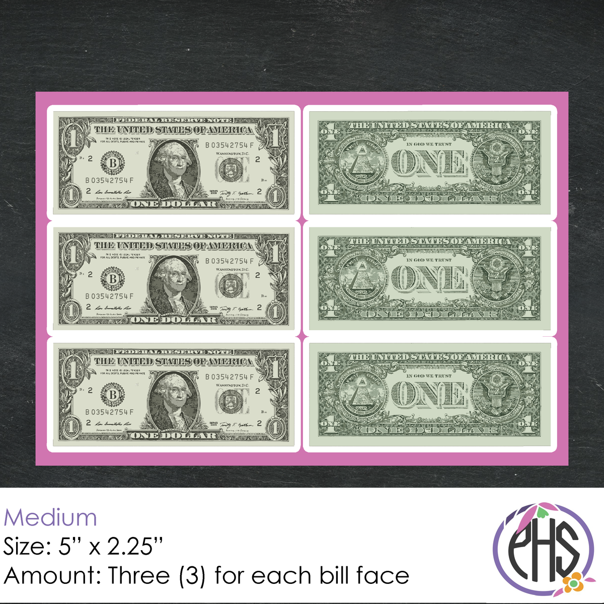 Math One-dollar Bill Stickers $1 – Pretty Homeschool