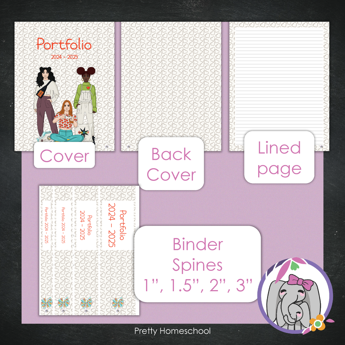 Editable and Printable Portfolio Binder Covers and Spines | Video Game ...
