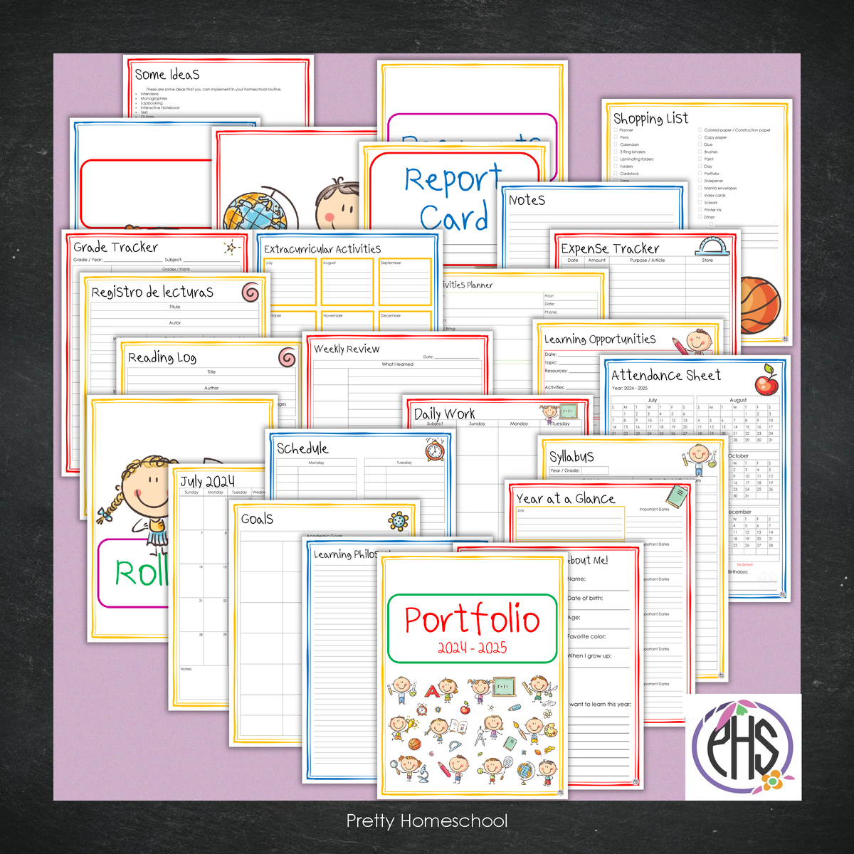 Printable Homeschool Portfolio | End-of-the-Year Homeschool Binder | S ...